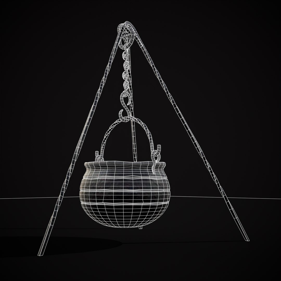 3D Medieval Hanging Cauldron - TurboSquid 2133962