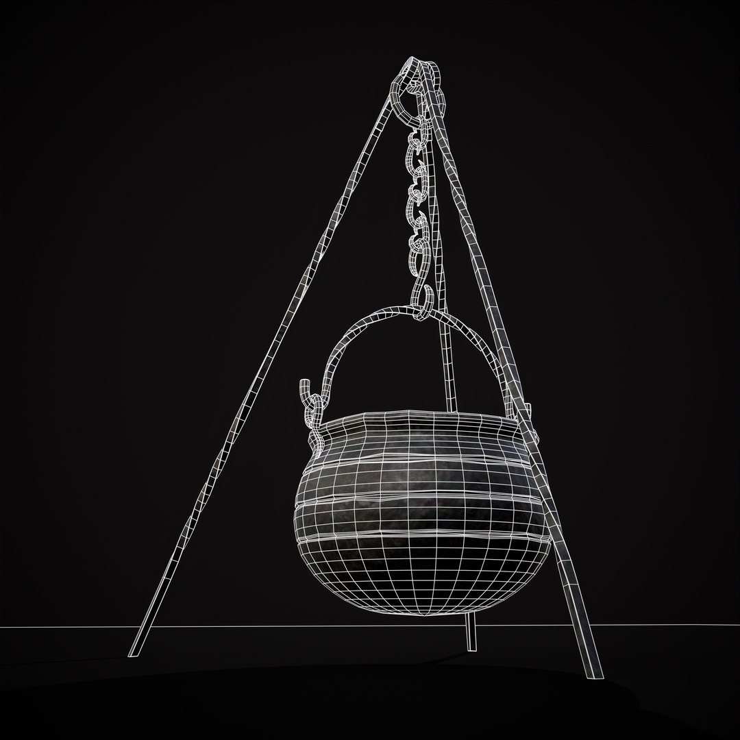 3D Medieval Hanging Cauldron - TurboSquid 2133962