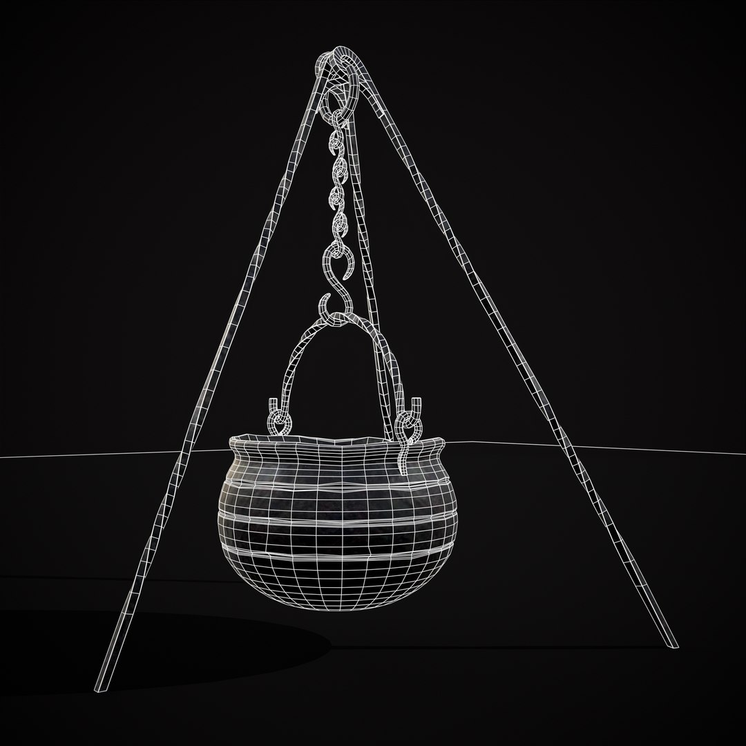 3D Medieval Hanging Cauldron - TurboSquid 2133962