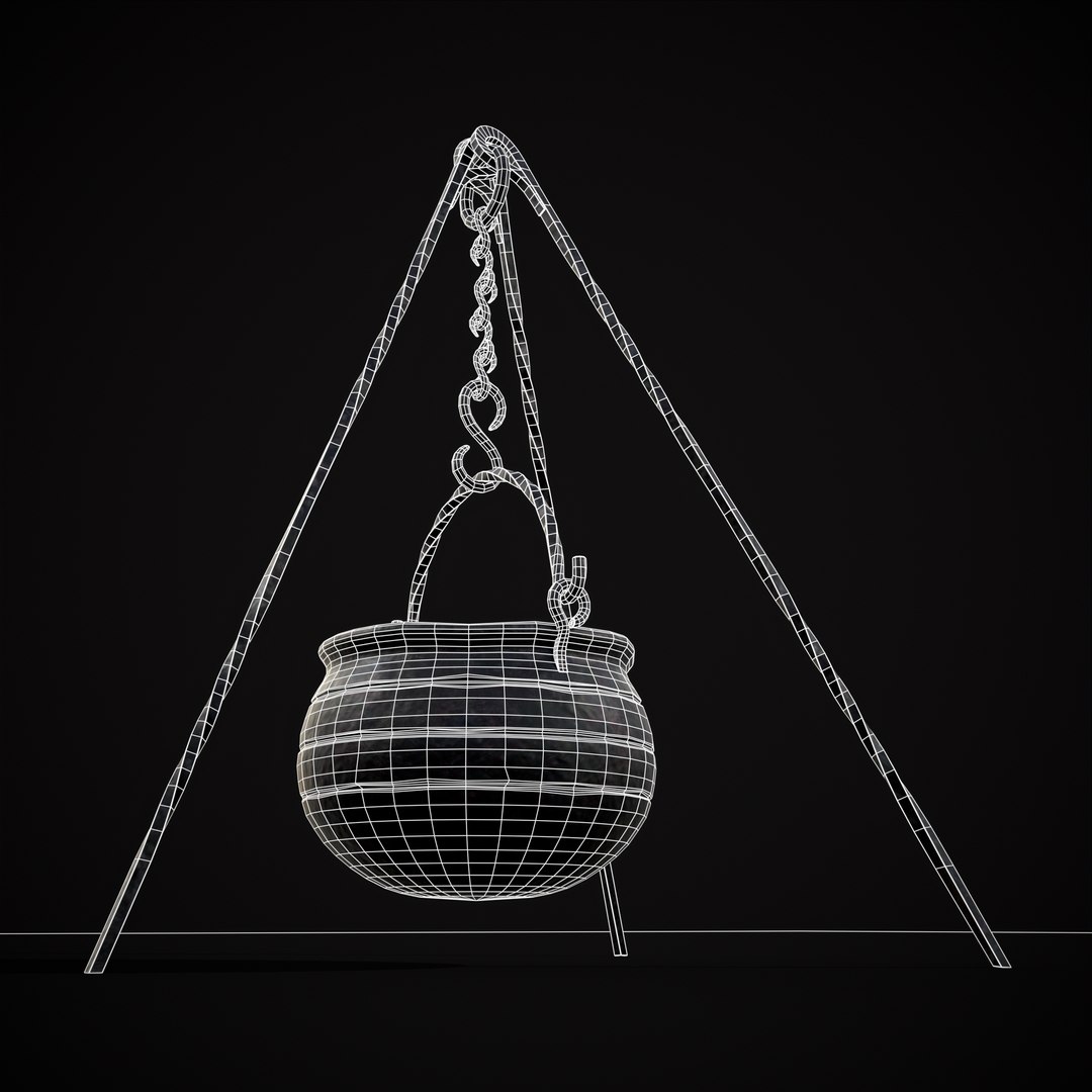 3D Medieval Hanging Cauldron - TurboSquid 2133962