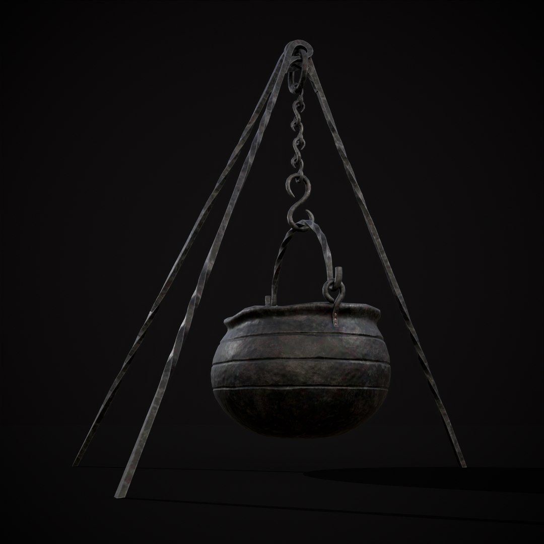 3D Medieval Hanging Cauldron - TurboSquid 2133962