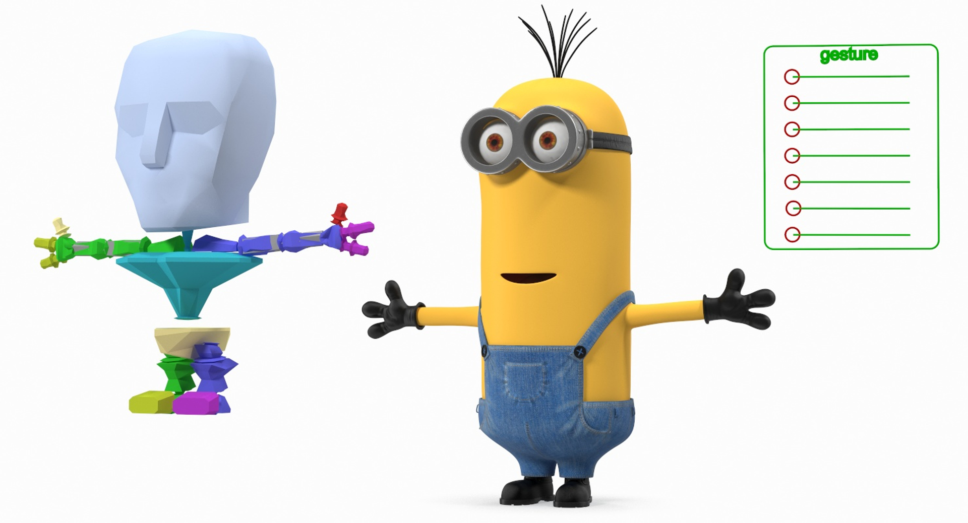 Tall Eyed Minion Rigged 3D Model - TurboSquid 1419292