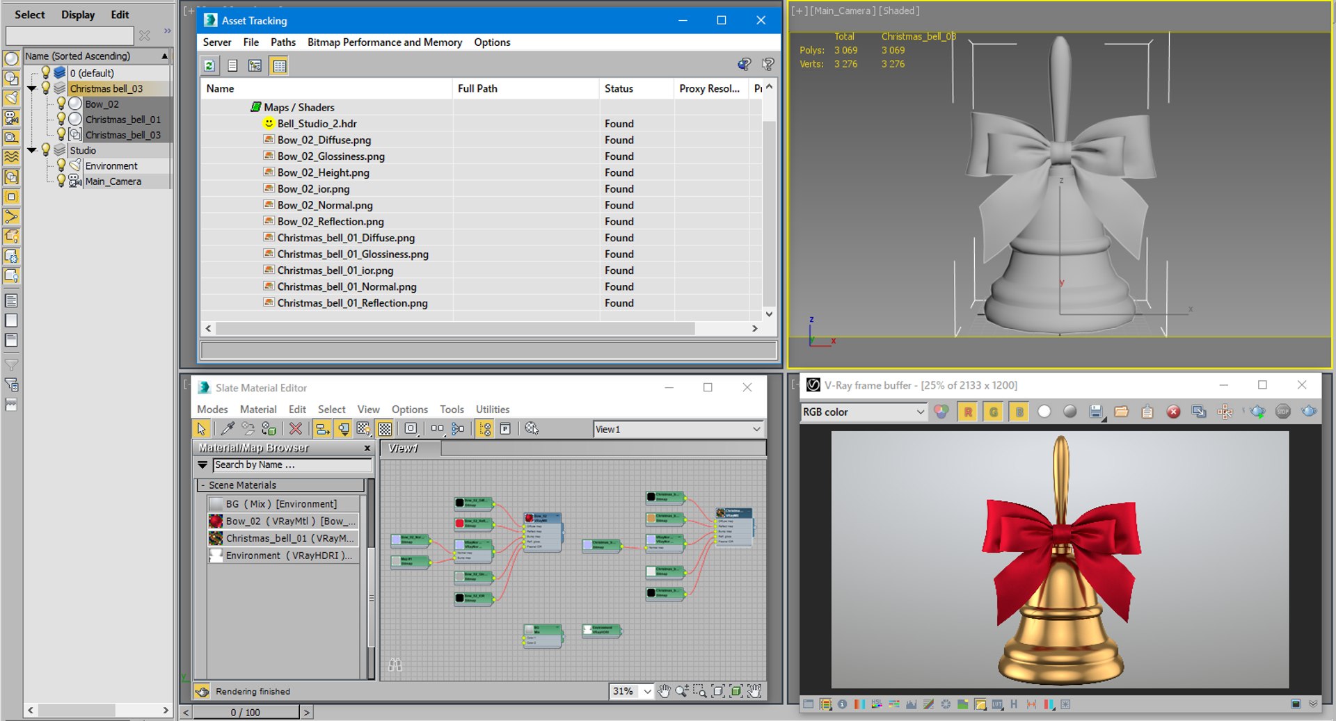 3D Christmas Bell 03 Model - TurboSquid 1641239