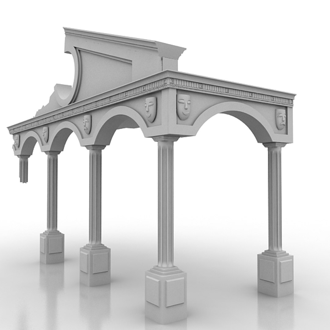 destroyed arch 3d model