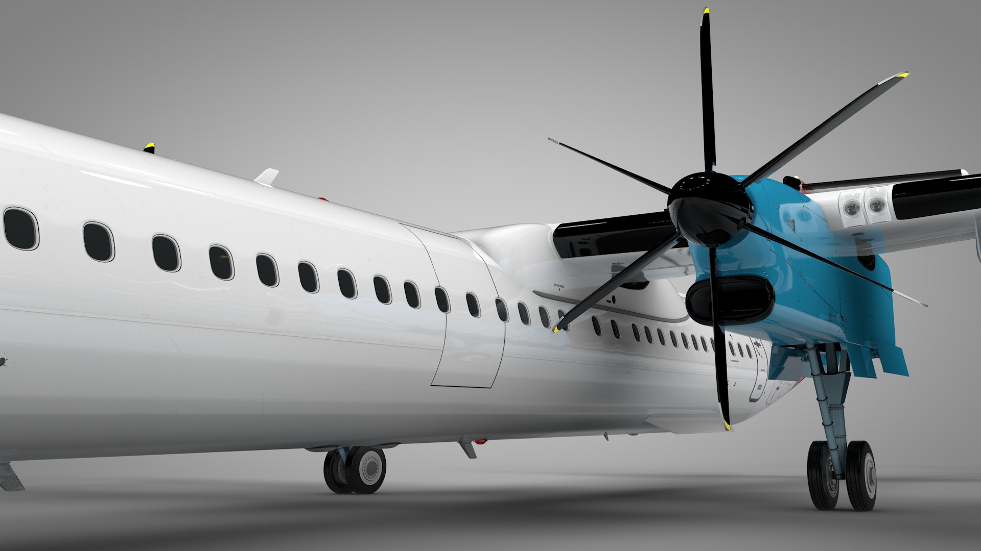 3D Bluebird Aviation Bombardier DHC-8 Q400 Dash 8 L1575 - TurboSquid 1819956