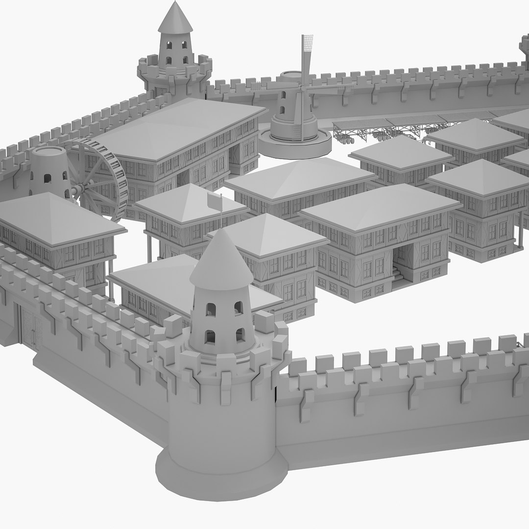 Medieval City 3D Model - TurboSquid 1549903