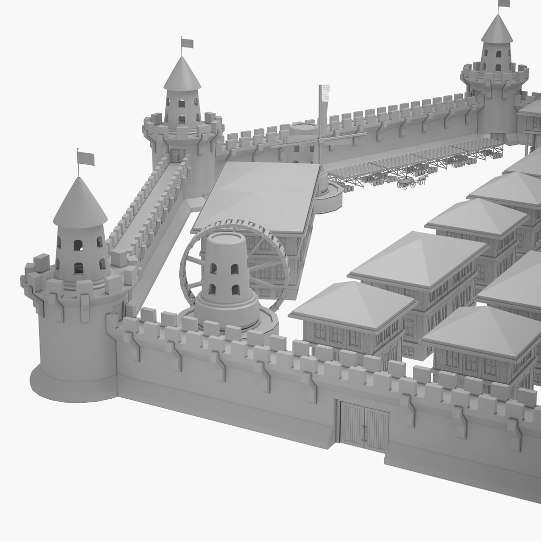 Medieval City 3D Model - TurboSquid 1549903