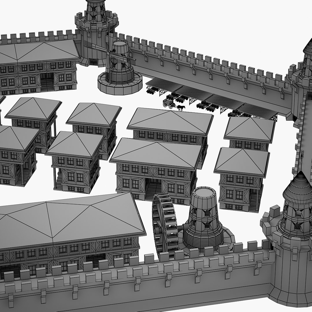 Medieval City 3D Model - TurboSquid 1549903
