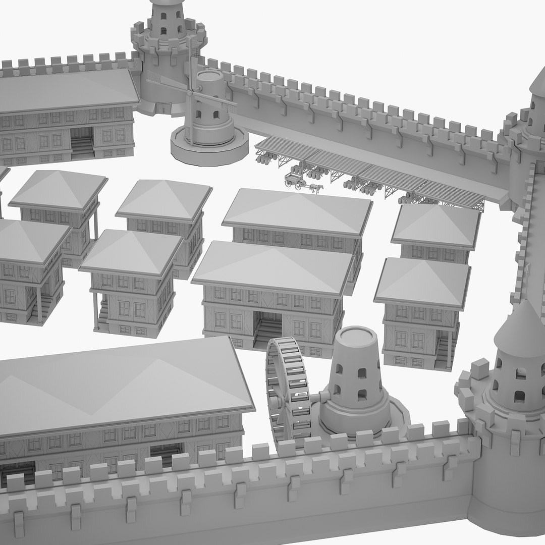 Medieval City 3D Model - TurboSquid 1549903