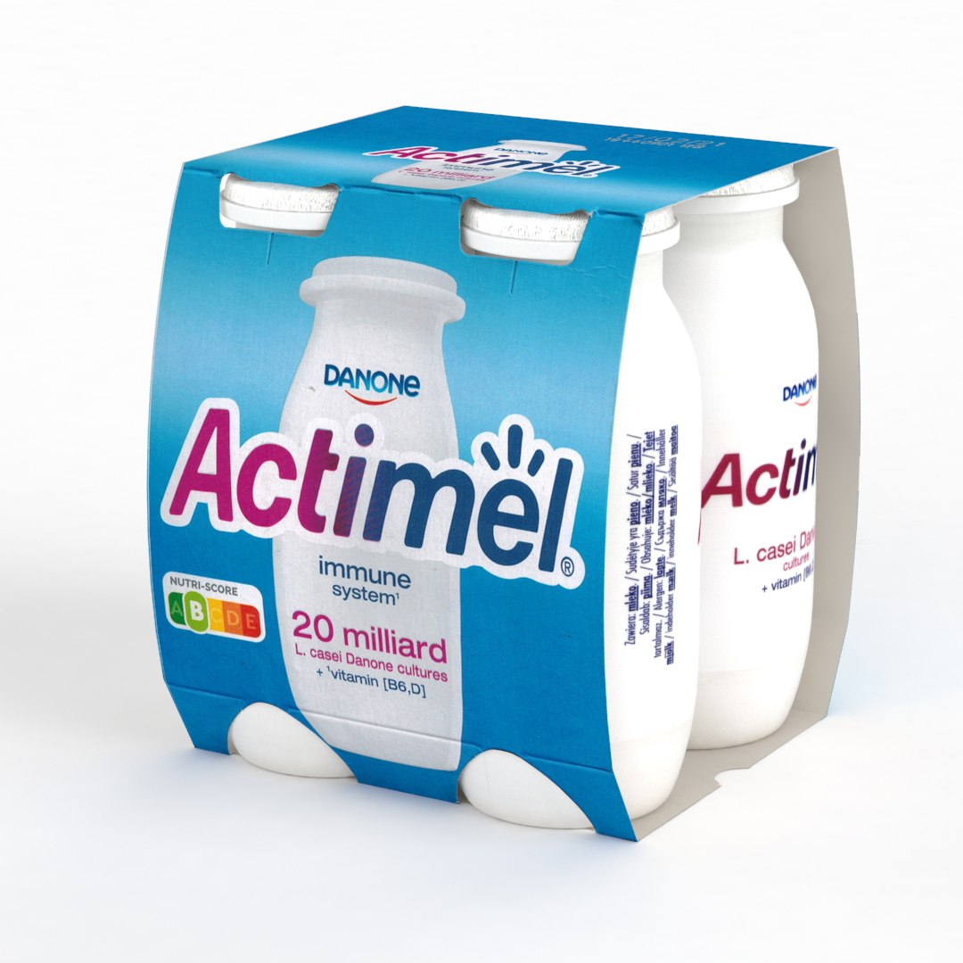 Actimel 4-pack 4x100g Classic 2021 3D - TurboSquid 1797215