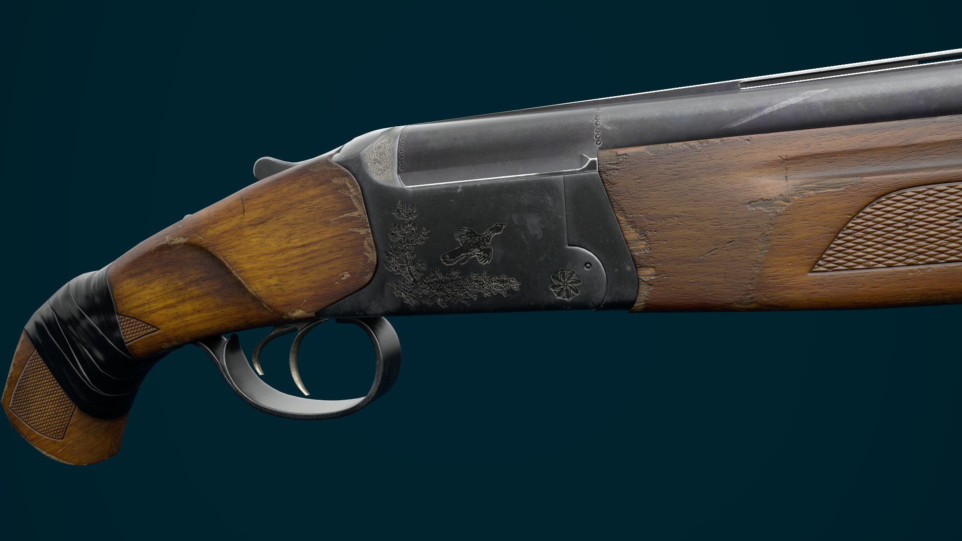 Sawed Off Low Poly Shotgun Model - TurboSquid 1923174