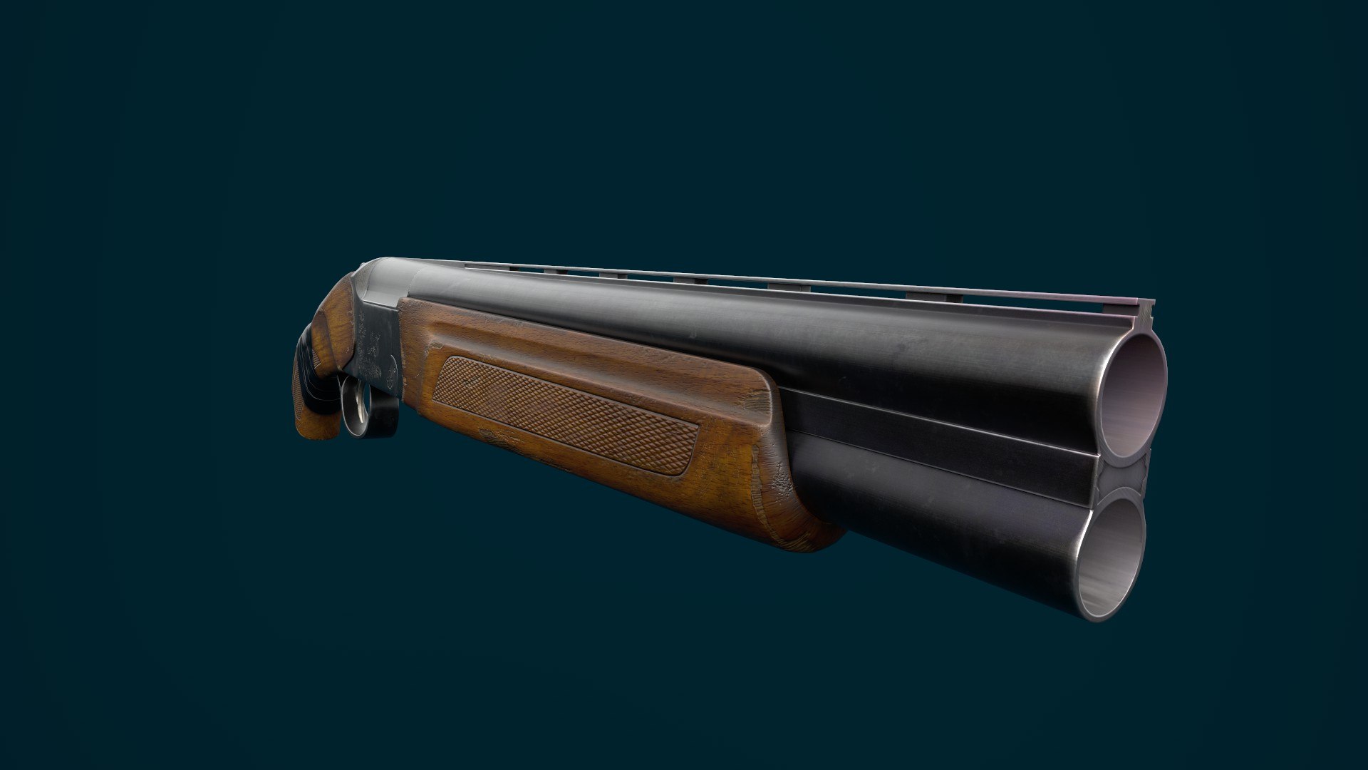 Sawed Off Low Poly Shotgun Model - TurboSquid 1923174
