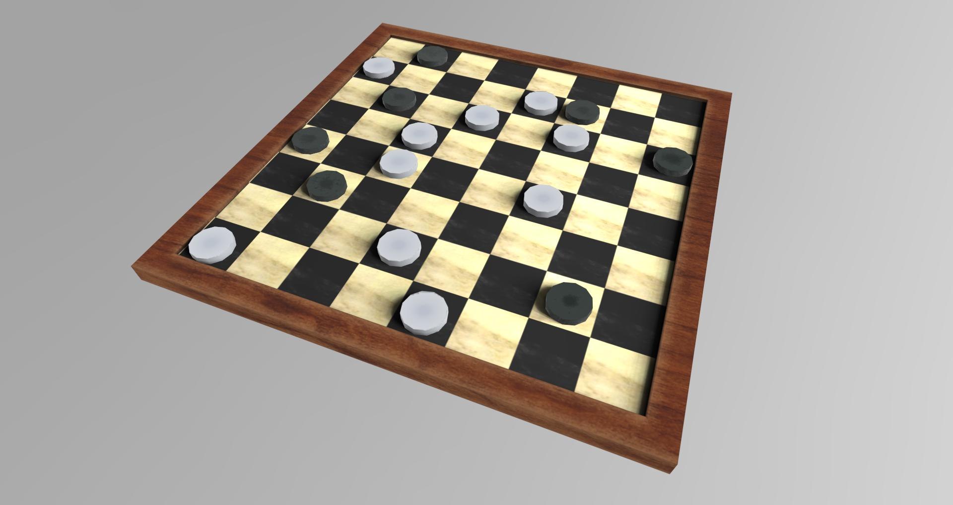 3D Checker Draughts - TurboSquid 1310051