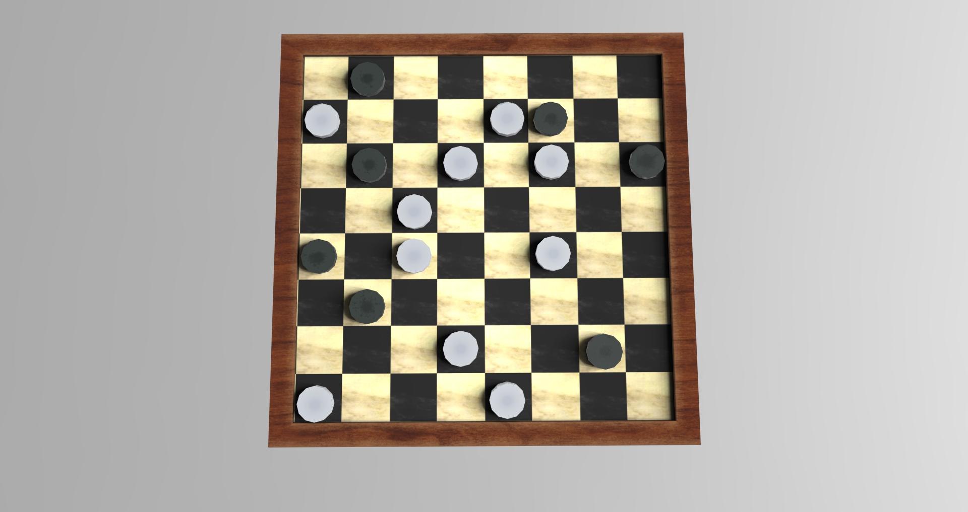 3D Checker Draughts - TurboSquid 1310051