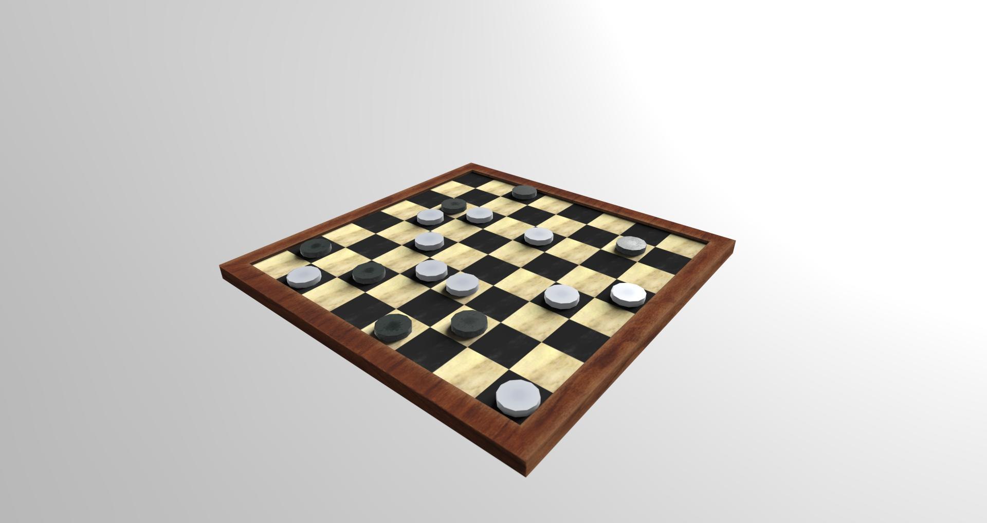 3D Checker Draughts - TurboSquid 1310051