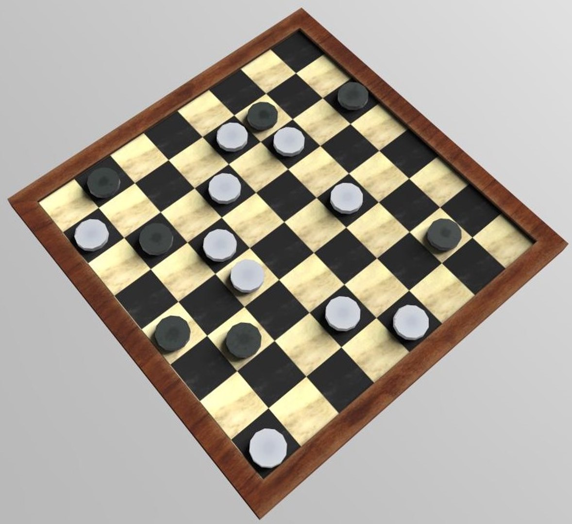 3D Checker Draughts - TurboSquid 1310051