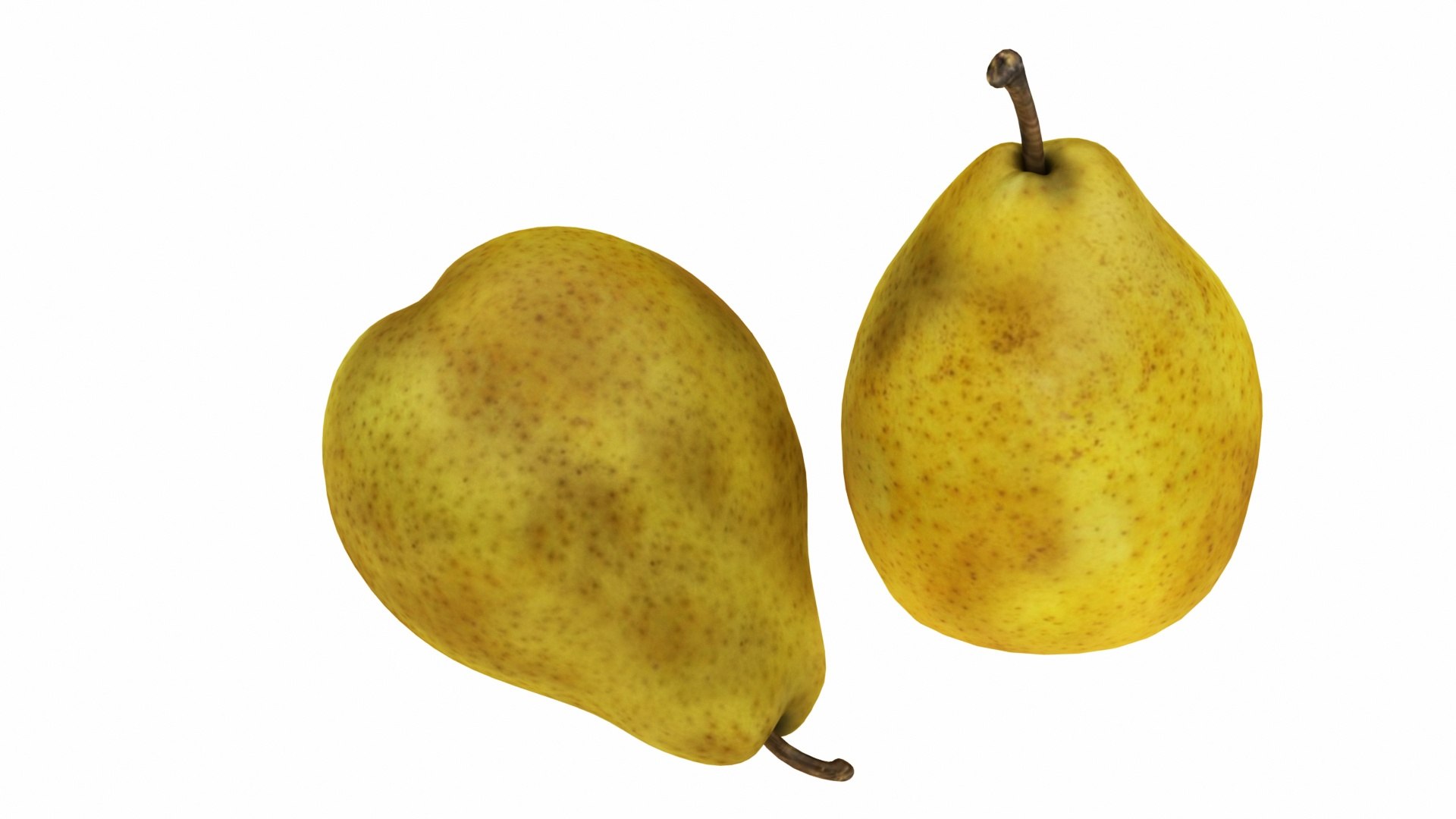 Peach Kiwi Fig Pear 3D Model - TurboSquid 1544589