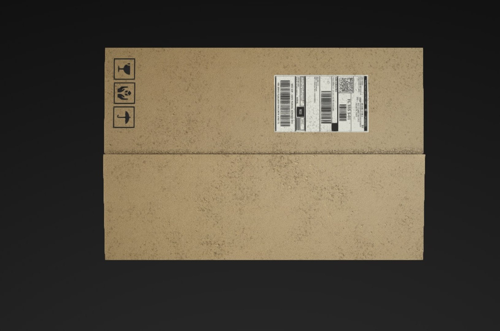 3d box shipping model