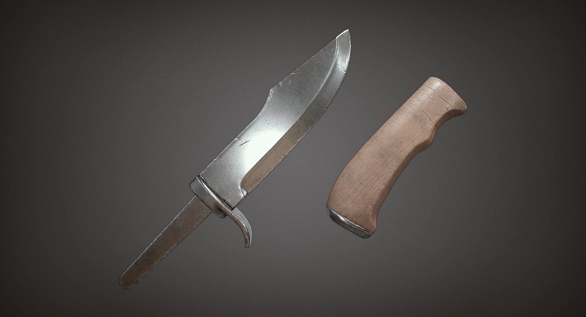 3d Realistic Knife Ready Pbr Model