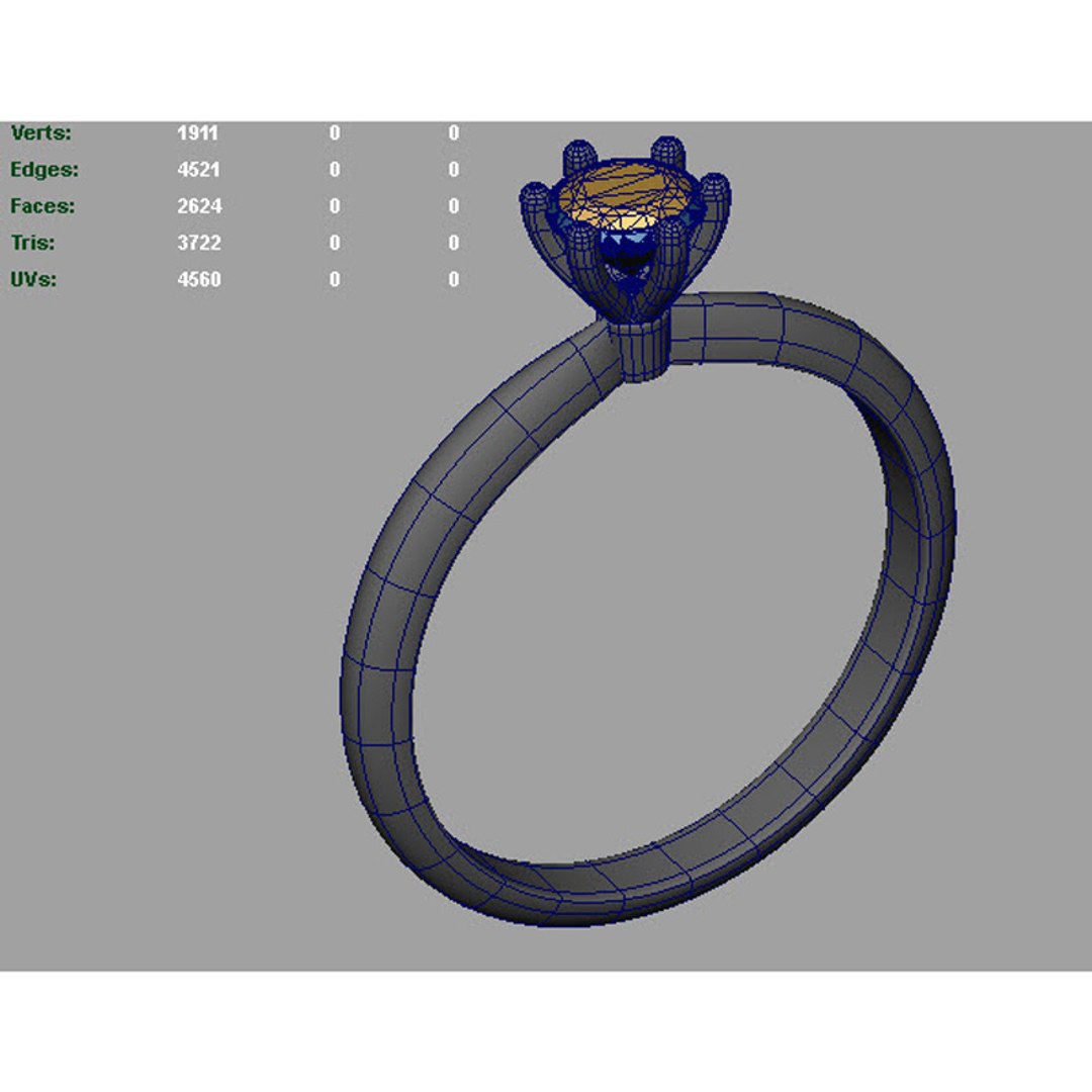 engagement ring set size 3d model