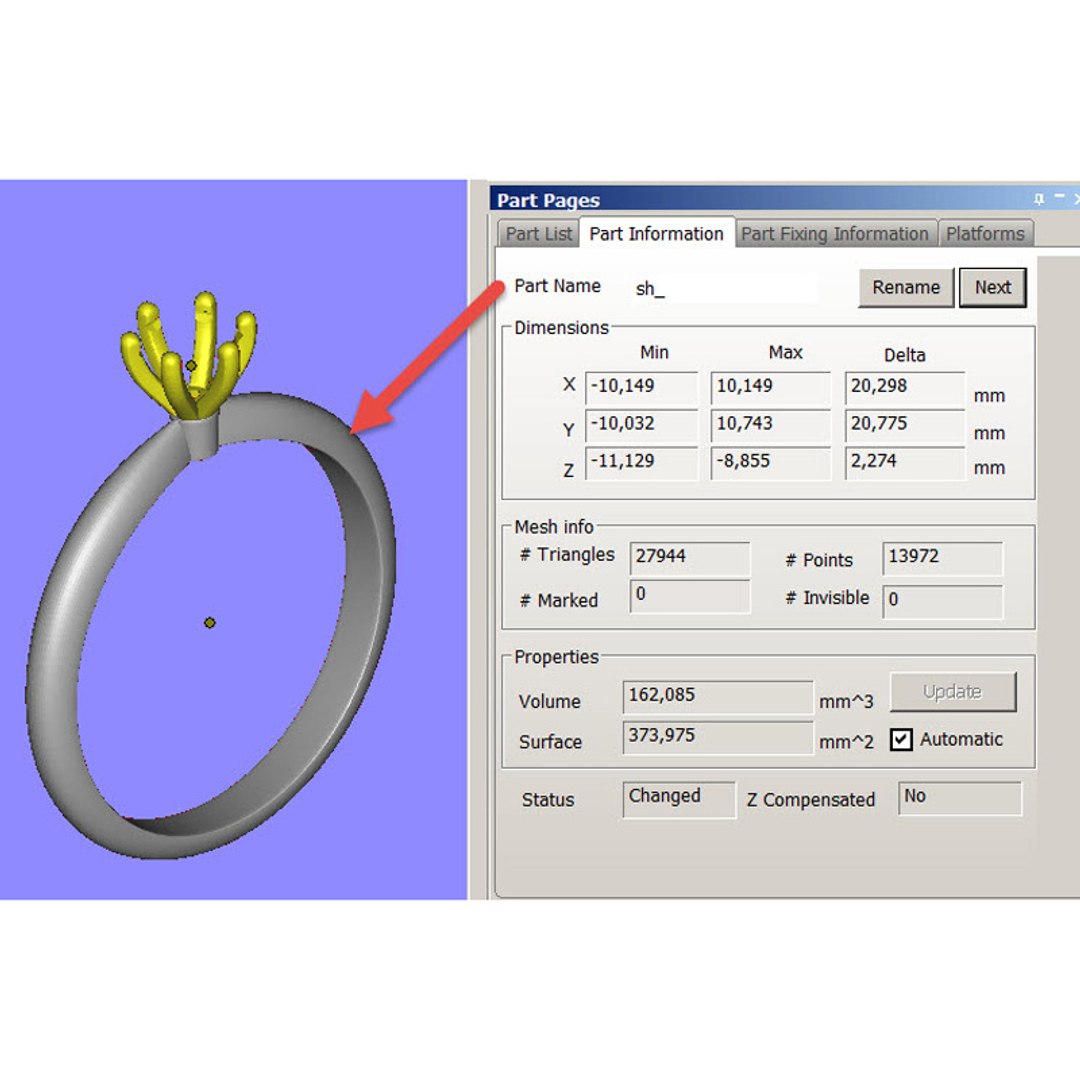 engagement ring set size 3d model