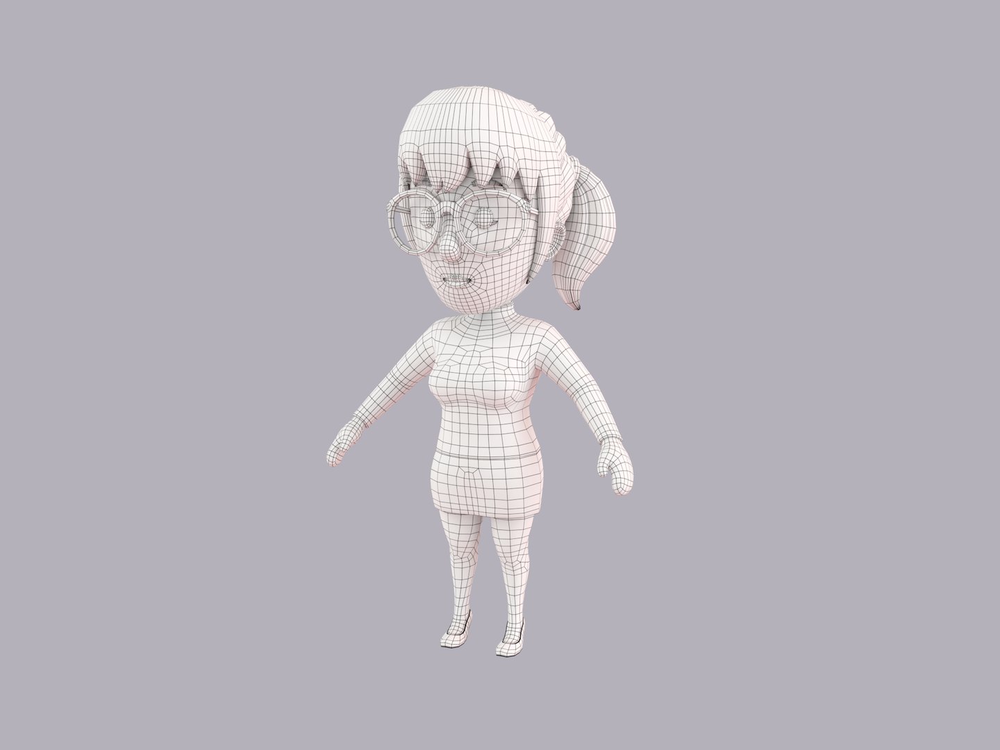 Cartoon Female Character Rigged 104 3D Model - TurboSquid 2383474