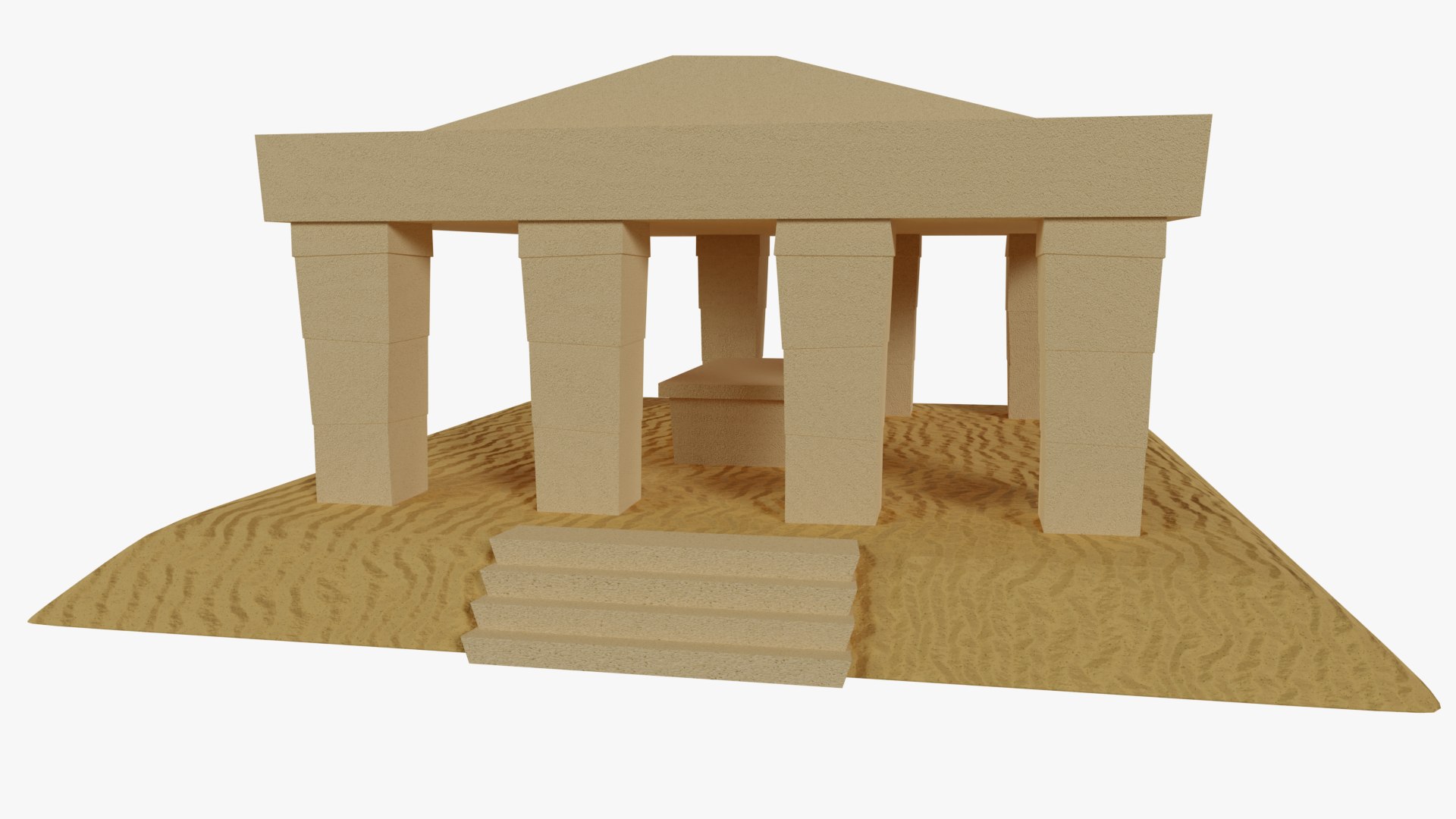 Ancient Sandstone Structure 2 - Low Poly Model 3D Model - TurboSquid ...
