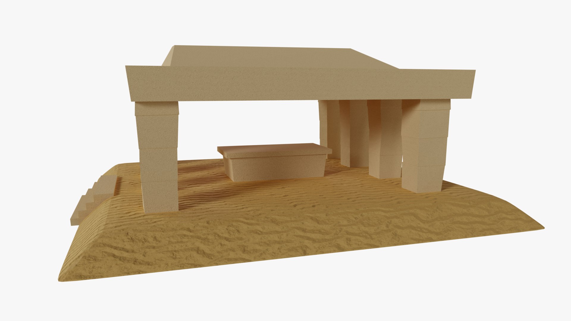 Ancient Sandstone Structure 2 - Low Poly Model 3D Model - TurboSquid ...