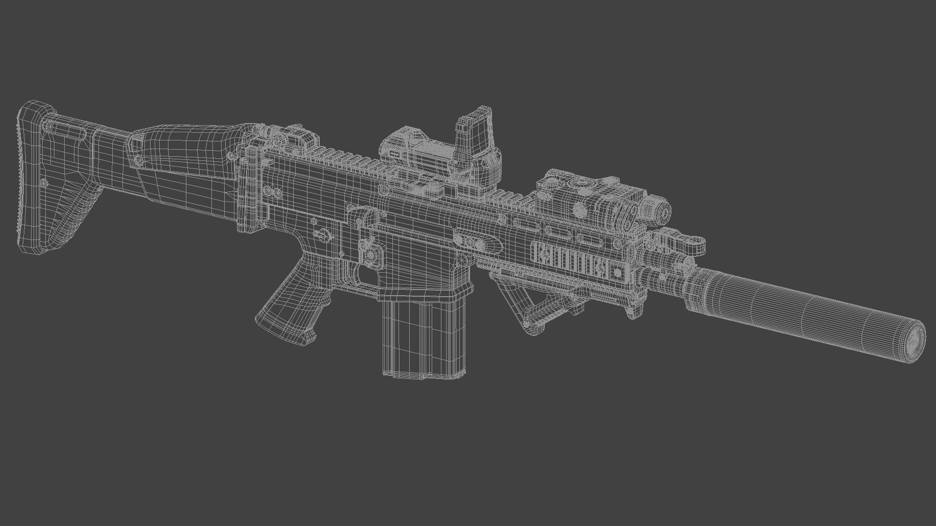 US SOCOM MK17 SCAR 3D Model - TurboSquid 1956723