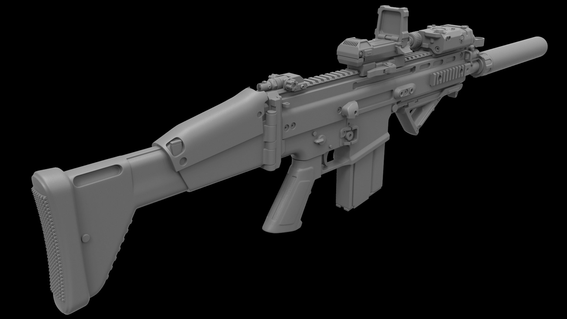 US SOCOM MK17 SCAR 3D Model - TurboSquid 1956723