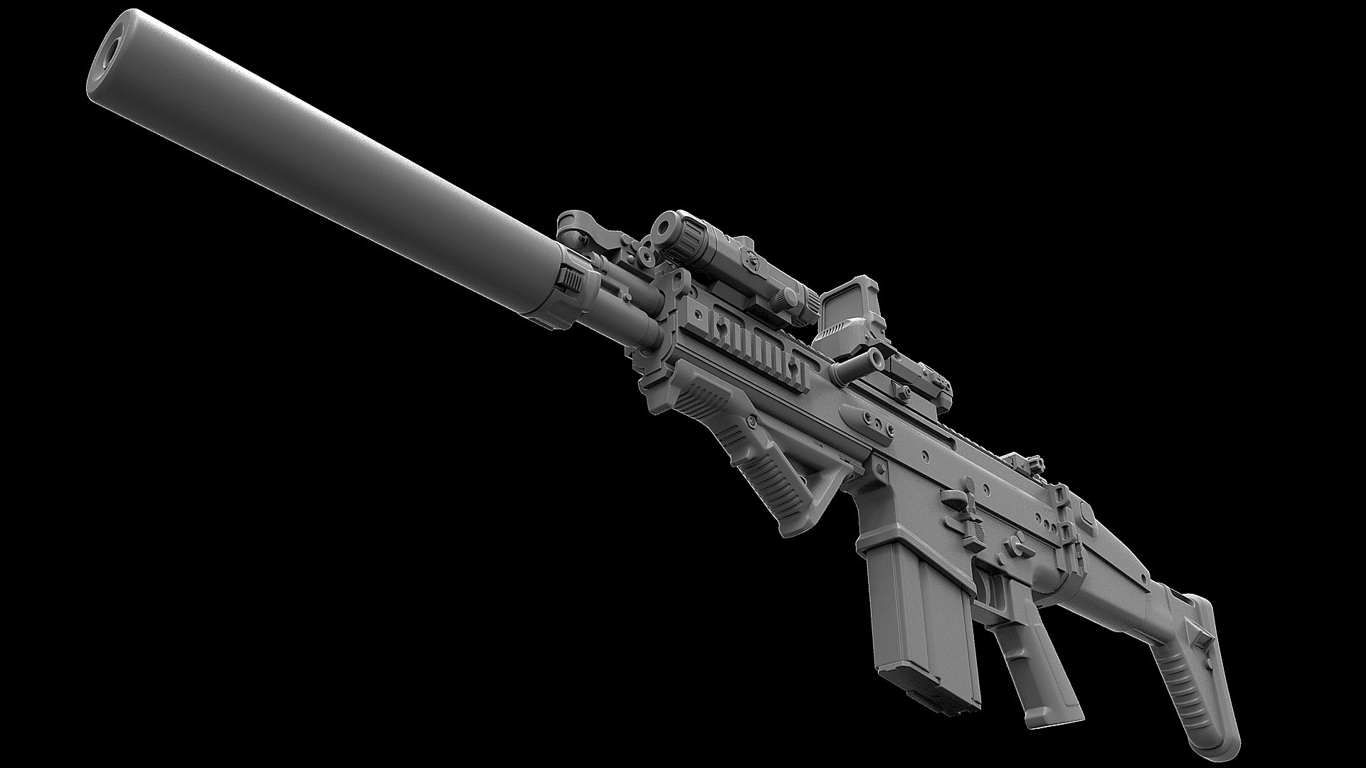 US SOCOM MK17 SCAR 3D Model - TurboSquid 1956723
