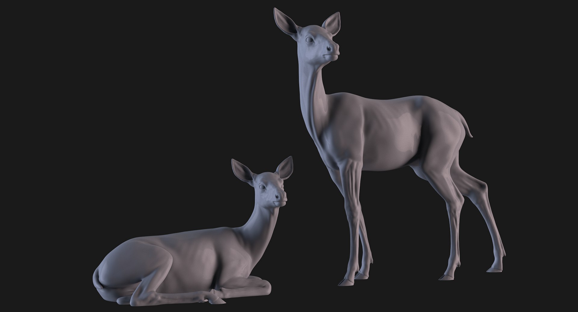 3D Deer Pack For Decoration Model - TurboSquid 2352332