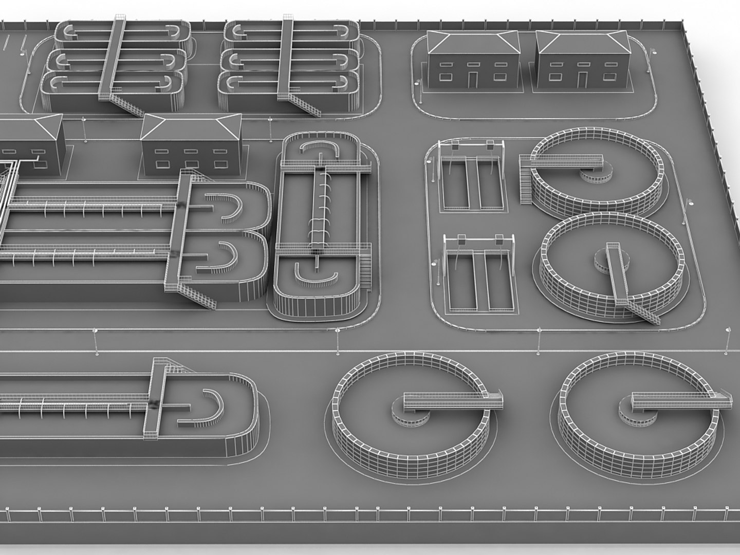 3D Realistic Water Treatment Plant Model - TurboSquid 1773441
