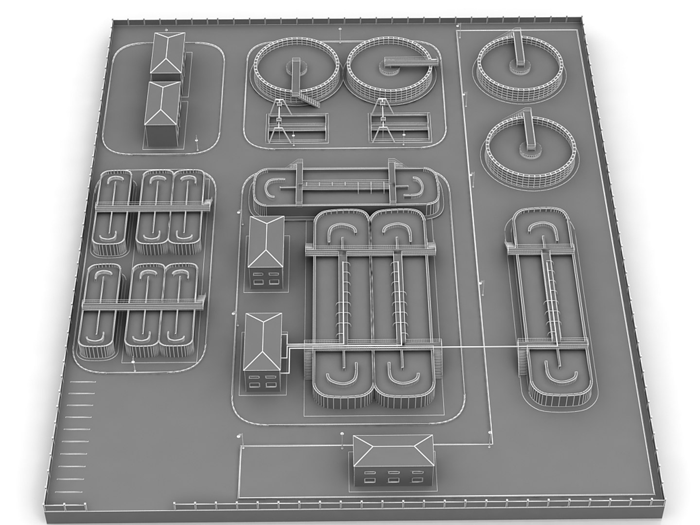 3D Realistic Water Treatment Plant Model - TurboSquid 1773441