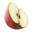 3d Red Apple Half
