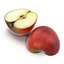 3d Red Apple Half
