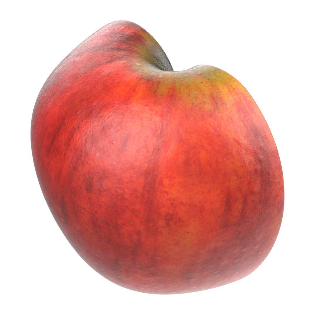 3d red apple half