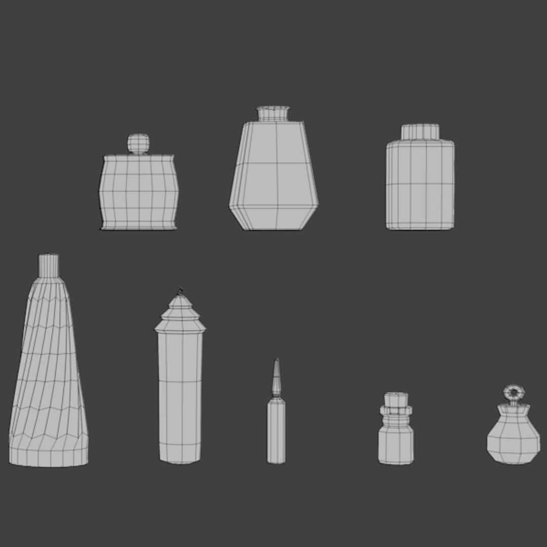 Bottles Rpg Fantasy 3d Model