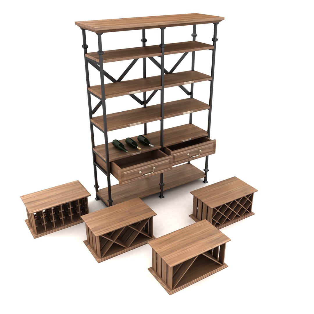 3D Wine Rack Model - TurboSquid 1372160