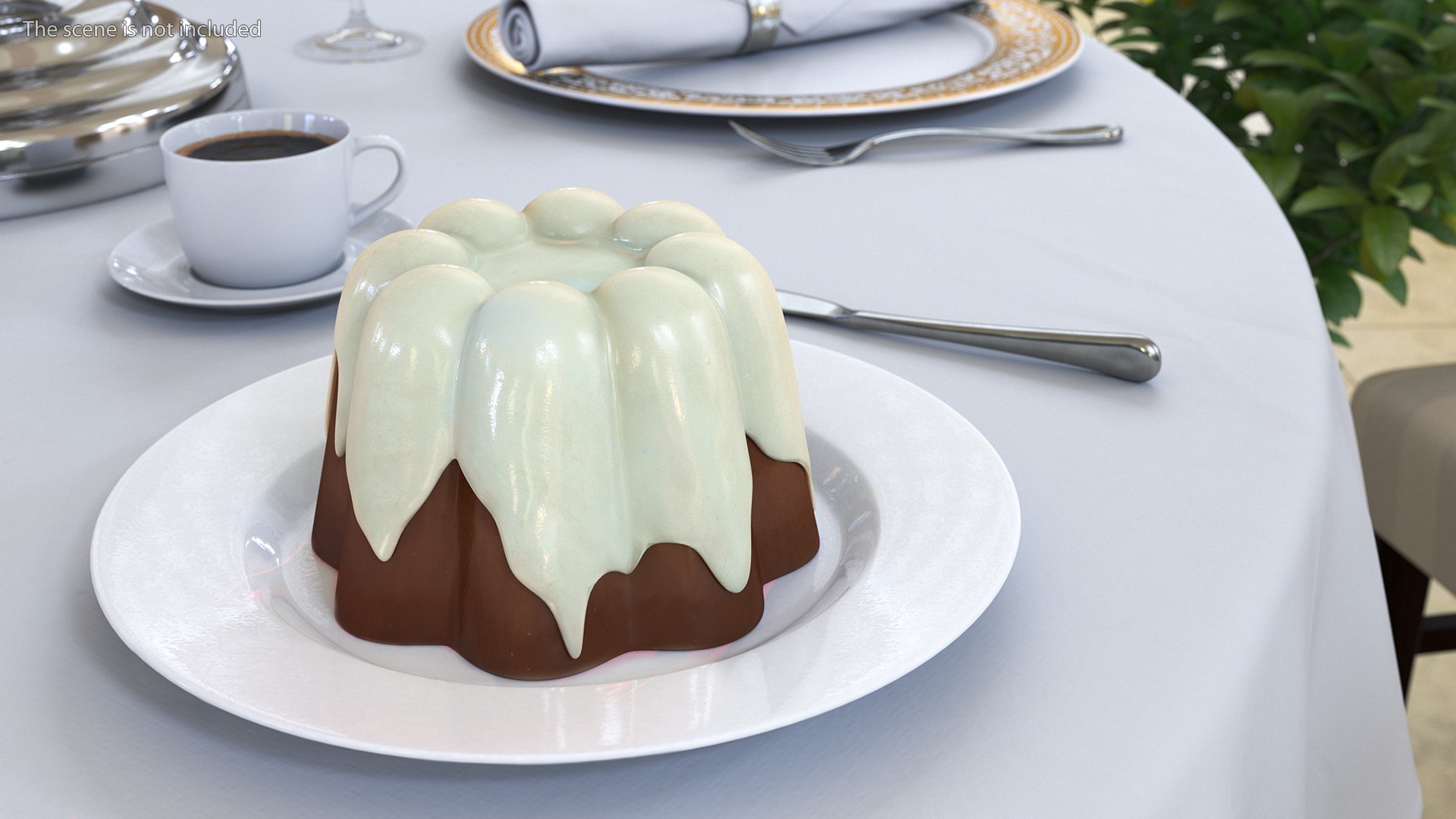 Jelly Pudding Chocolate On Plate 3D Model - TurboSquid 1735129