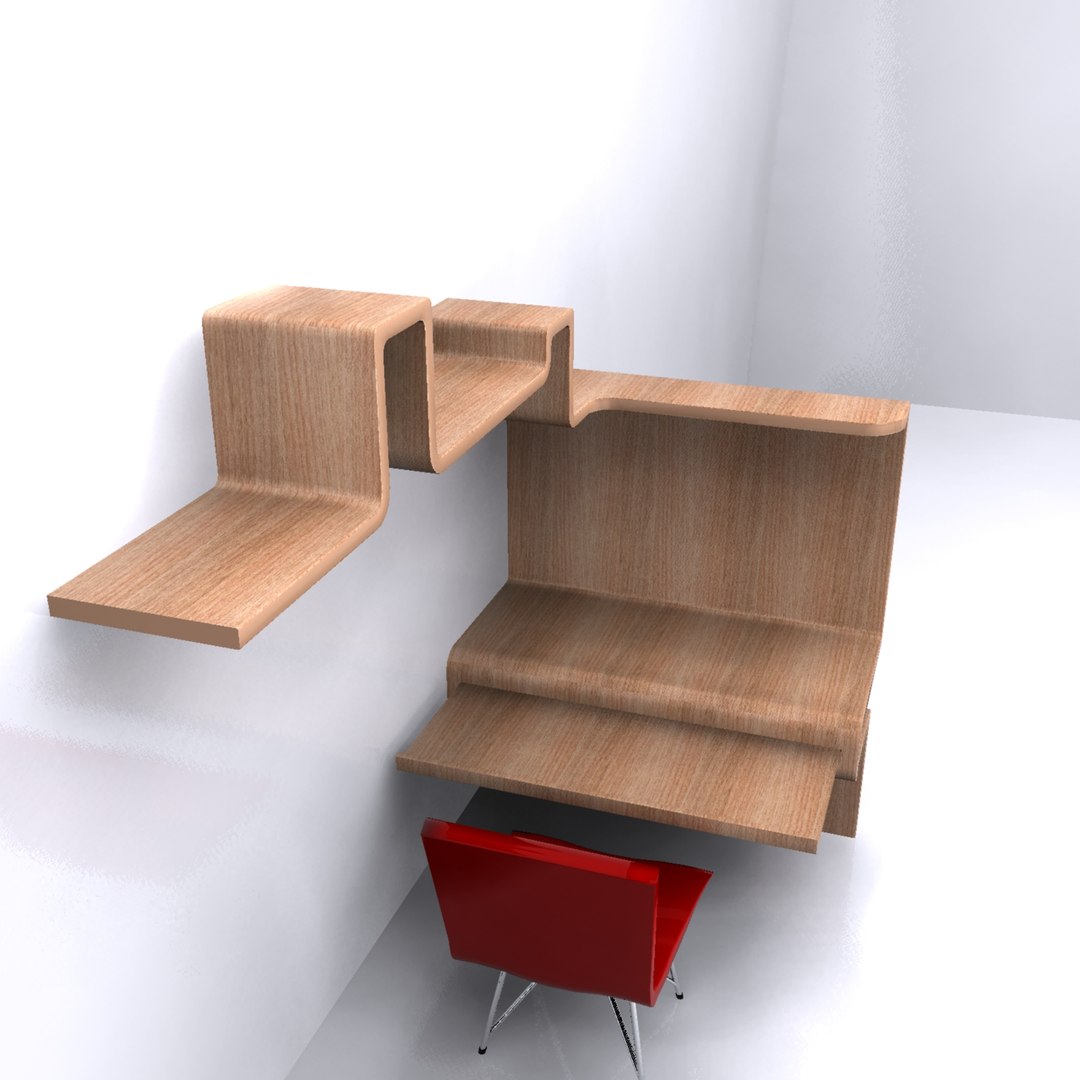 3d Computer Table Model