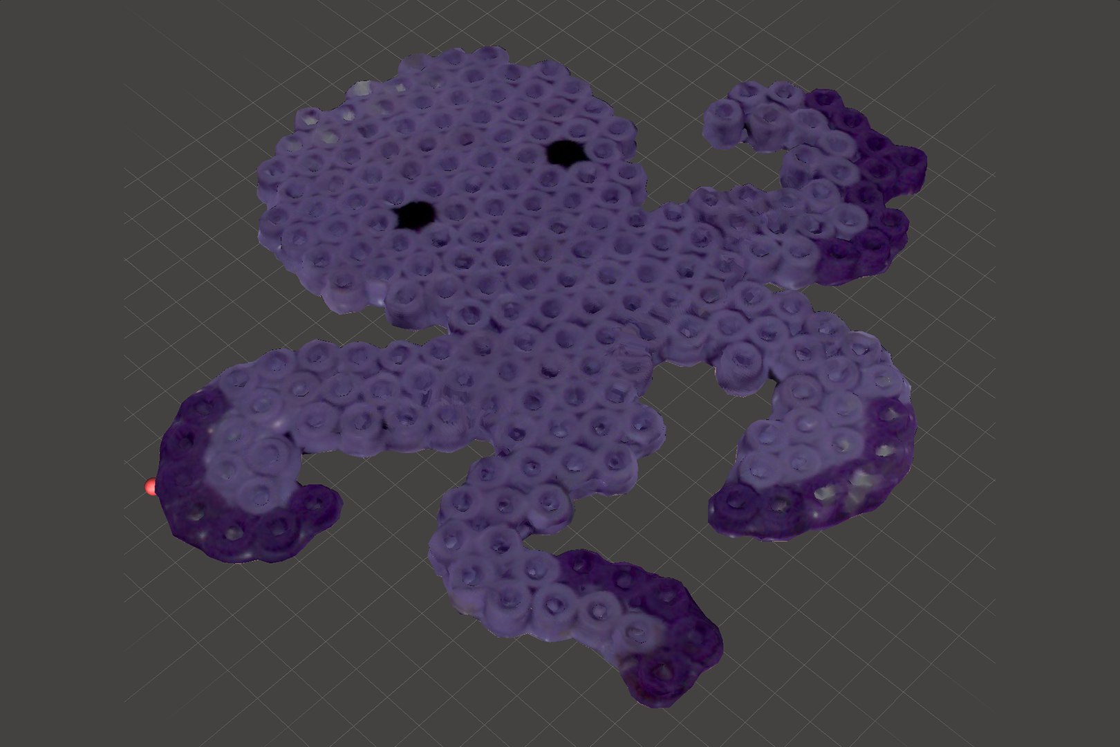 3D Small Purple Craft Octopus Model - TurboSquid 2357334