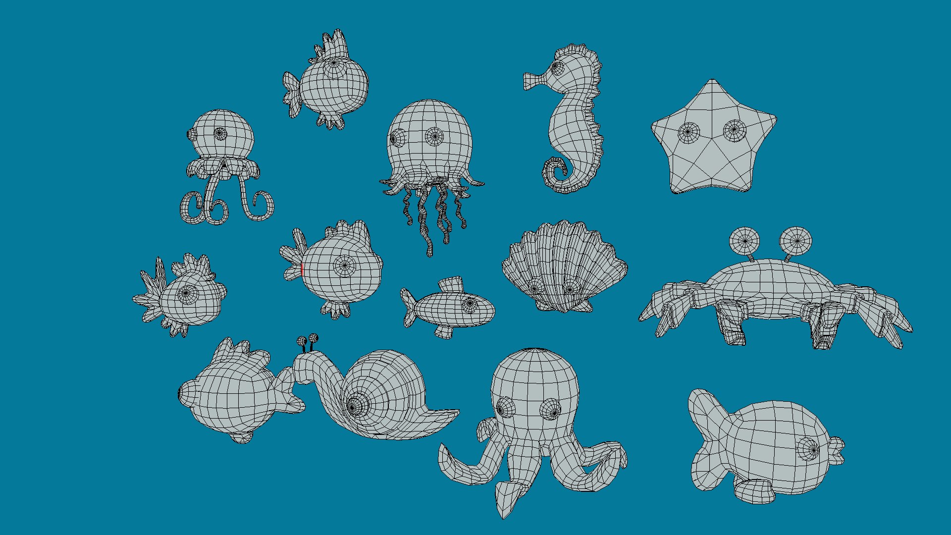 3D Cartoon Fish Pack 3 - TurboSquid 2134137