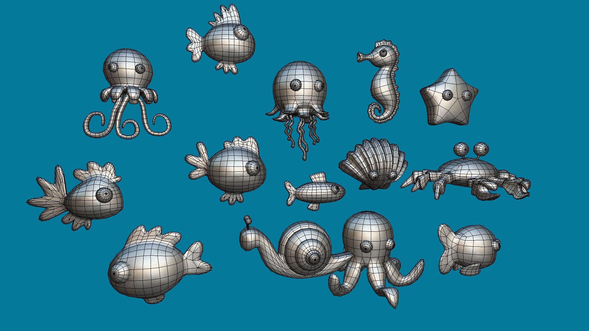 3D Cartoon Fish Pack 3 - TurboSquid 2134137