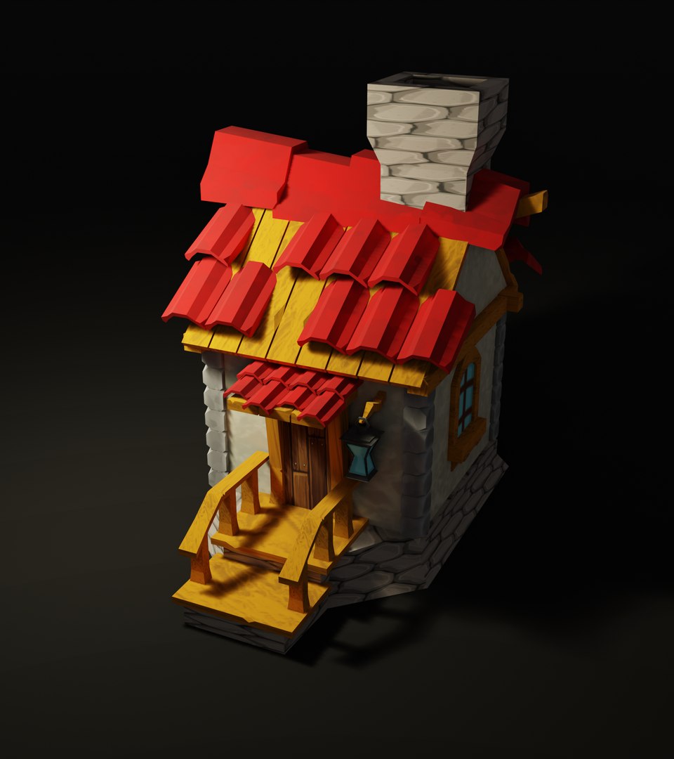 Village House Old Low Poly 3D - TurboSquid 2293660