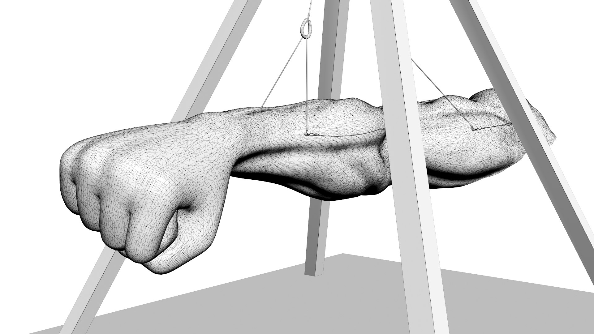 3D Monument Giant Boxing Arm Of Joe Louis Model - TurboSquid 2215570