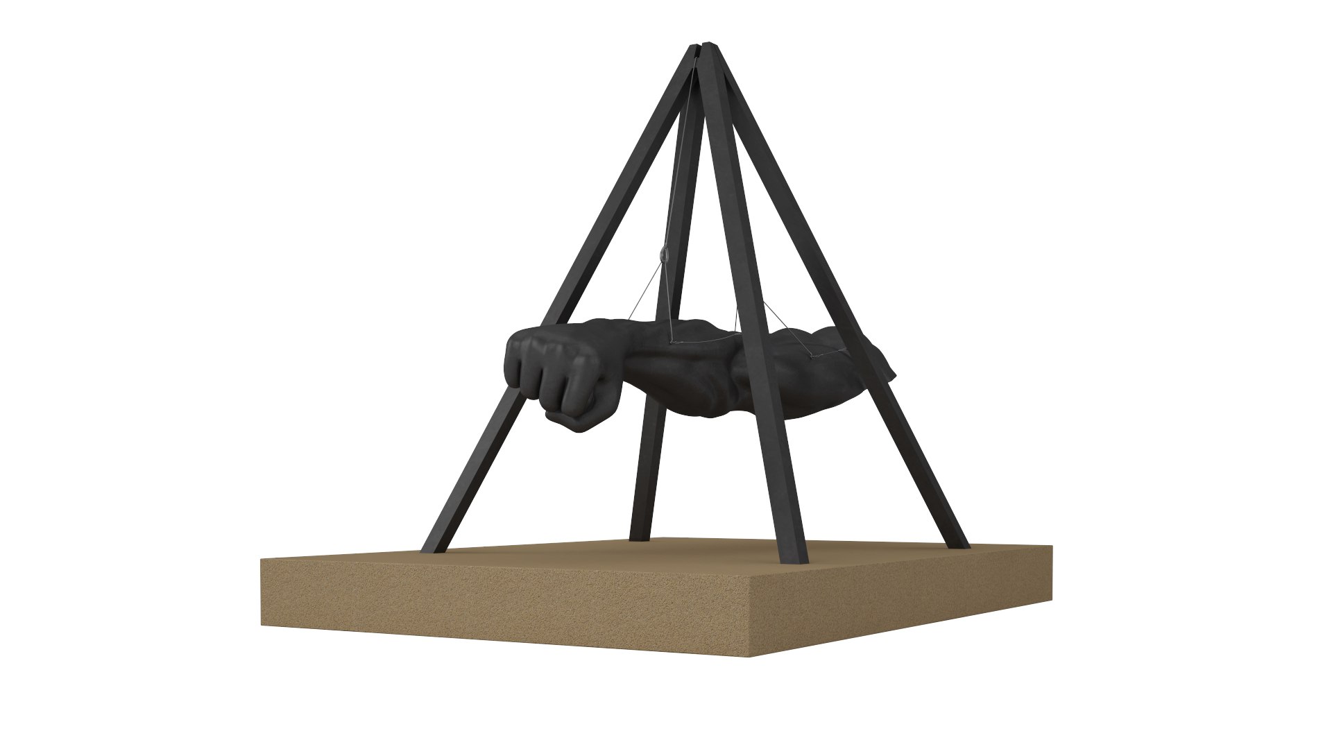 3D Monument Giant Boxing Arm Of Joe Louis Model - TurboSquid 2215570