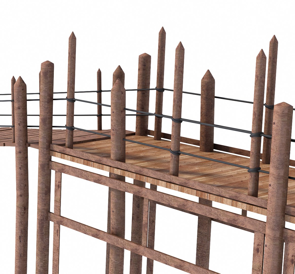 3D Model Rope Bridge - TurboSquid 1237122