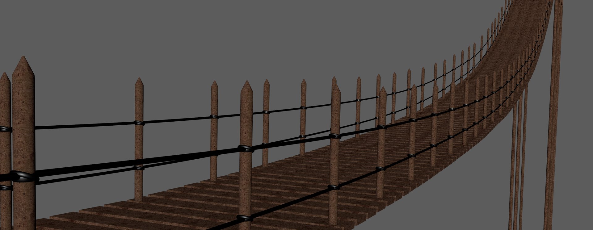 3D Model Rope Bridge - TurboSquid 1237122