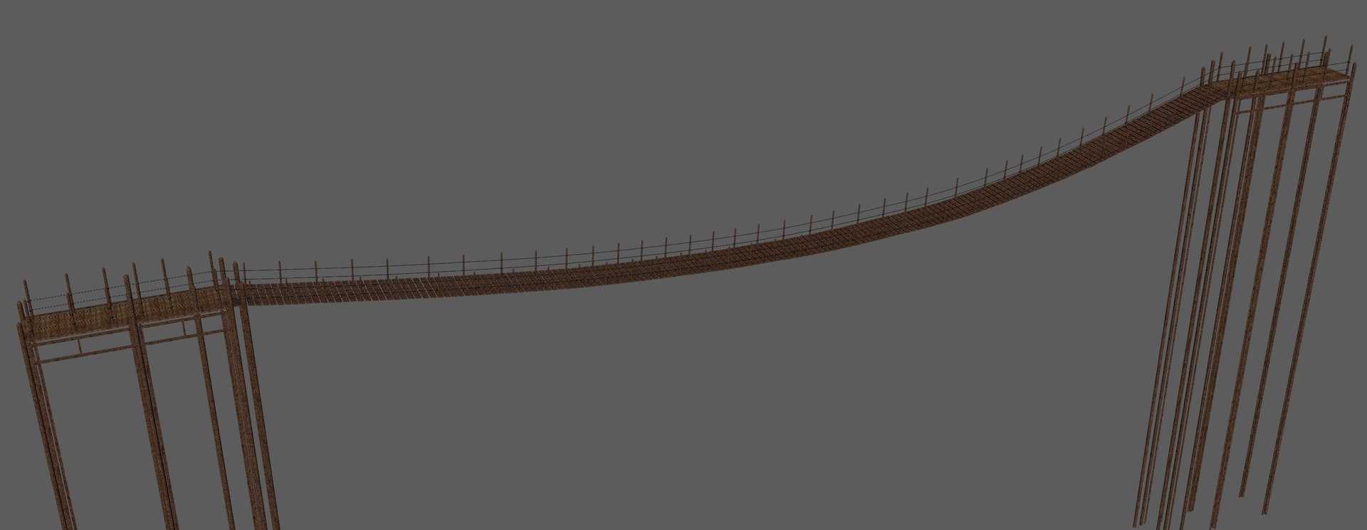 3D Model Rope Bridge - TurboSquid 1237122